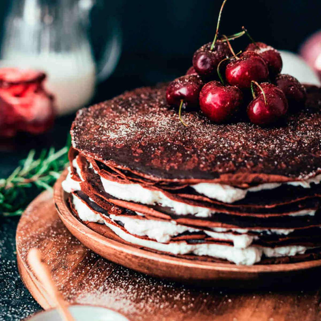 Black Forest-Style Crêpe Cake Recipe by Le Creuset | Minimax