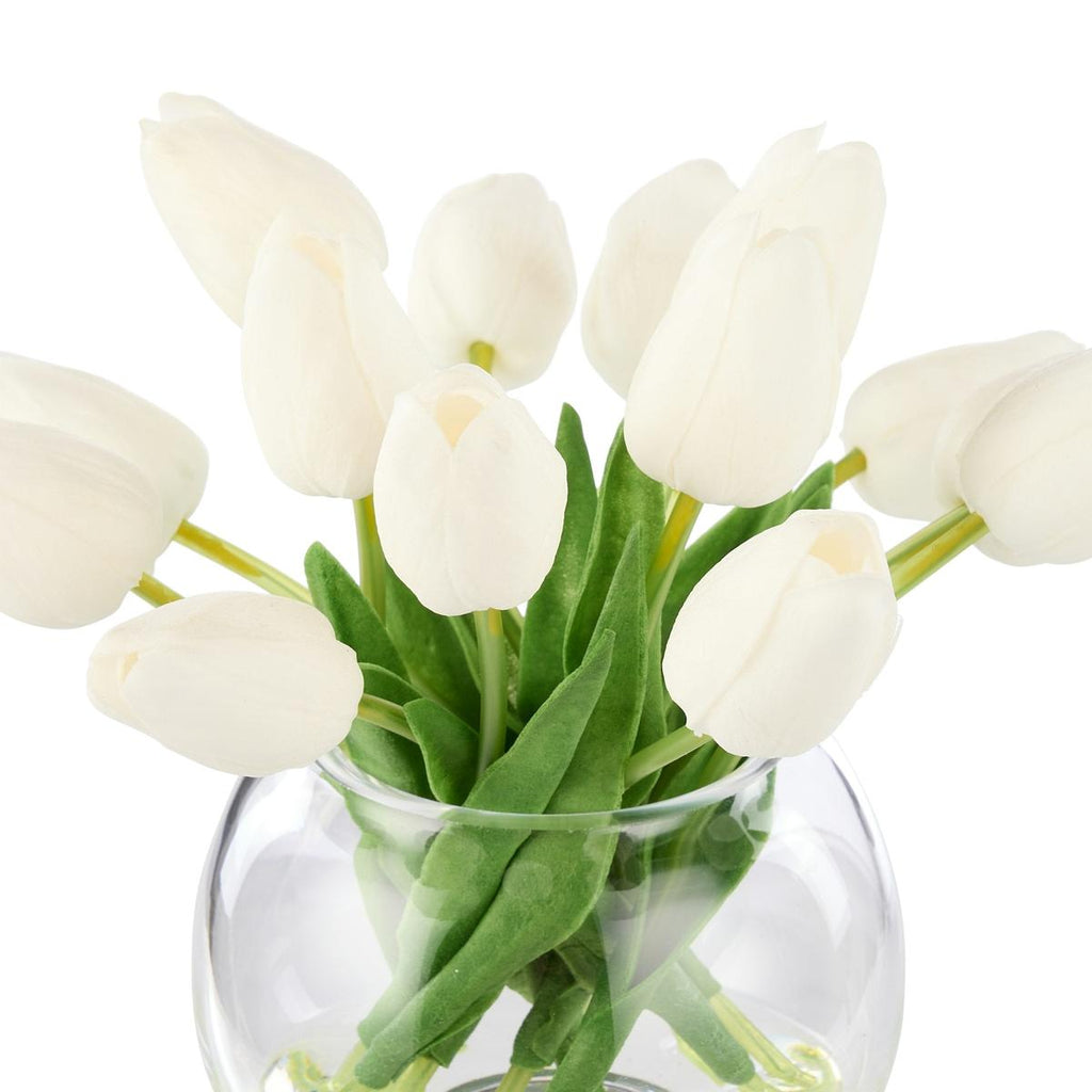 Rogue Tulip Bunch-Sphere Vase White 20x23x19cm – Minimax