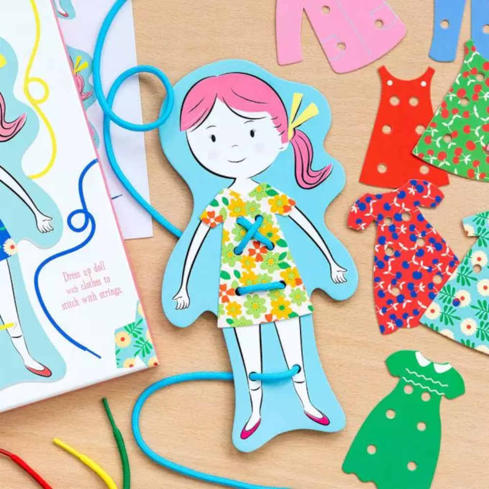 Rex London Children's Cardboard Stitching Kit Dress-up Dolly | Minimax