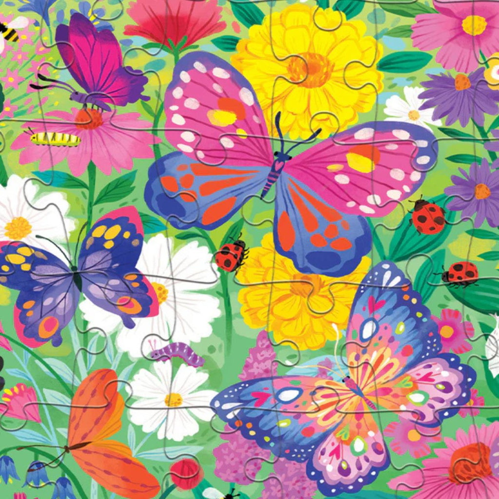 Crocodile Creek Holographic Puzzle 50 Piece - Butterflies | Minimax