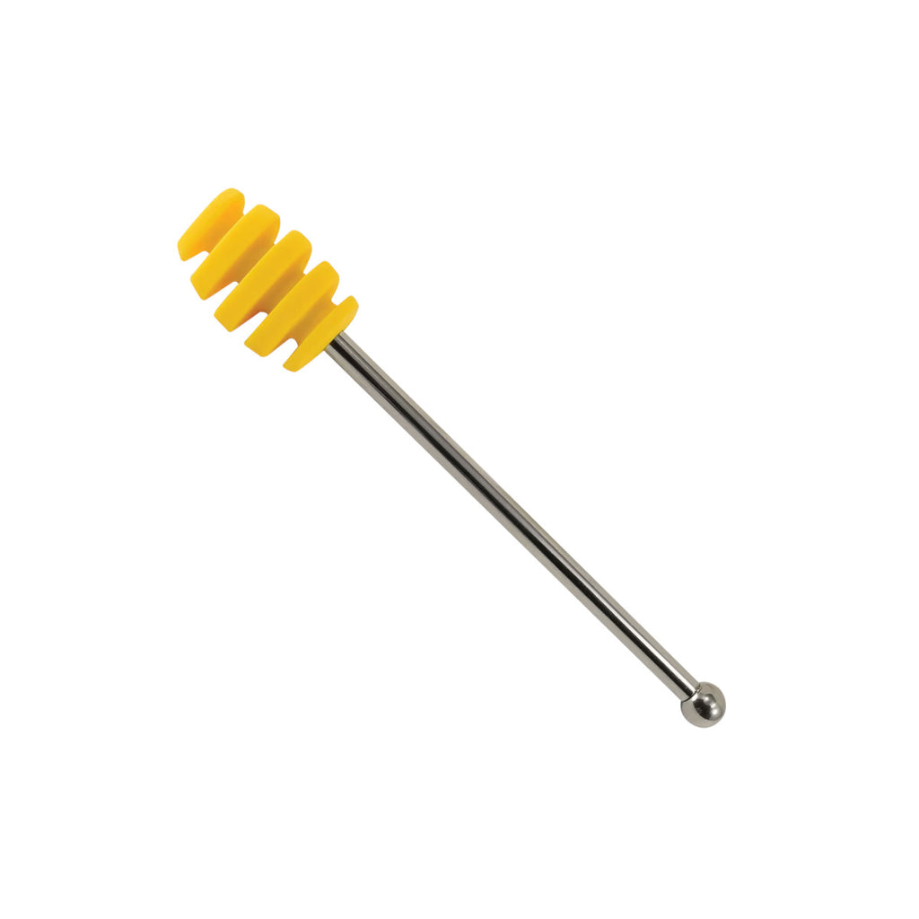 R&M Silicone Honey Dipper with Stainless Steel Handle Yellow | Minimax