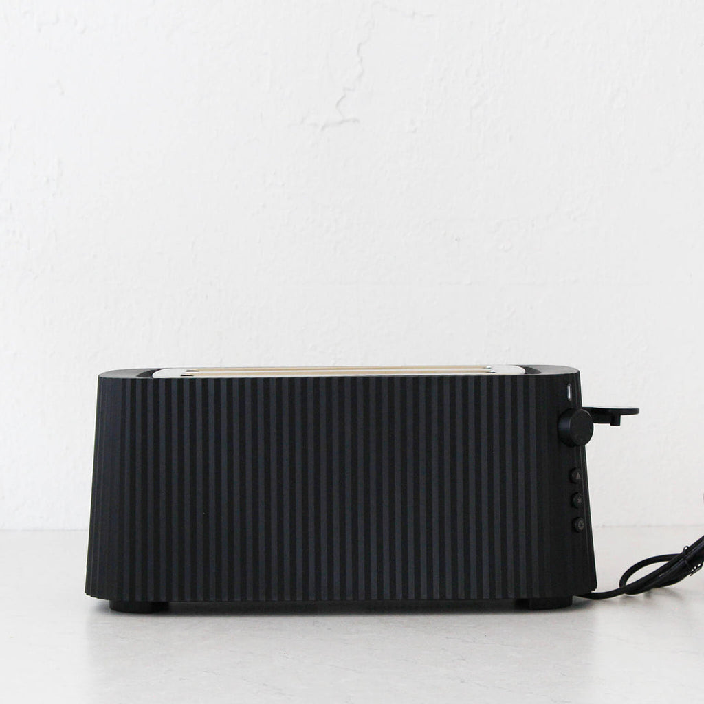 Alessi Plissé Toaster 4 Slice Black | Minimax
