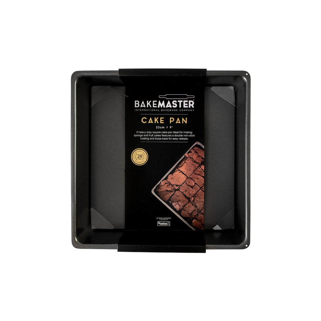 Bakemaster Loose Base Deep Cake Pan Square 23cm | Minimax