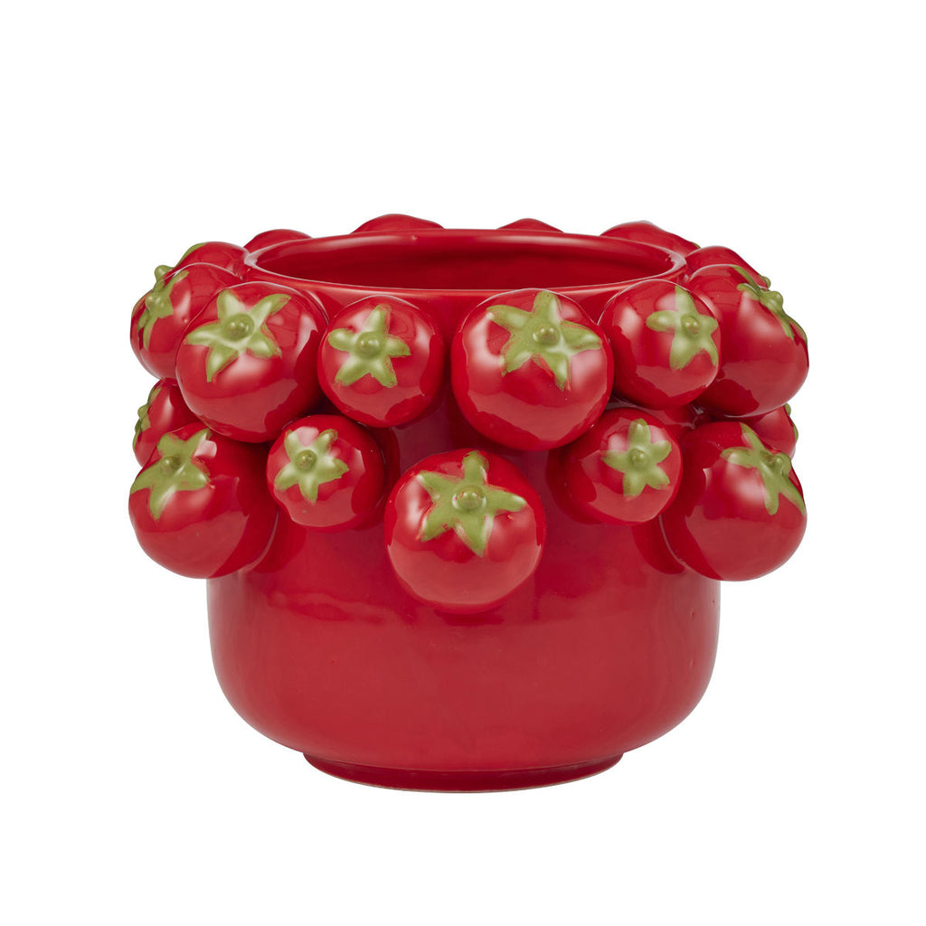 Life Botanic Pomodoro Tomato Ceramic Pot Red 16x16 | Minimax