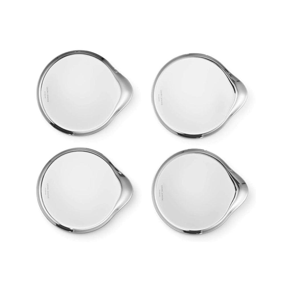 Georg Jensen Mirror Stainless Steel Wine & Bar Coasters 4 Piece | Minimax