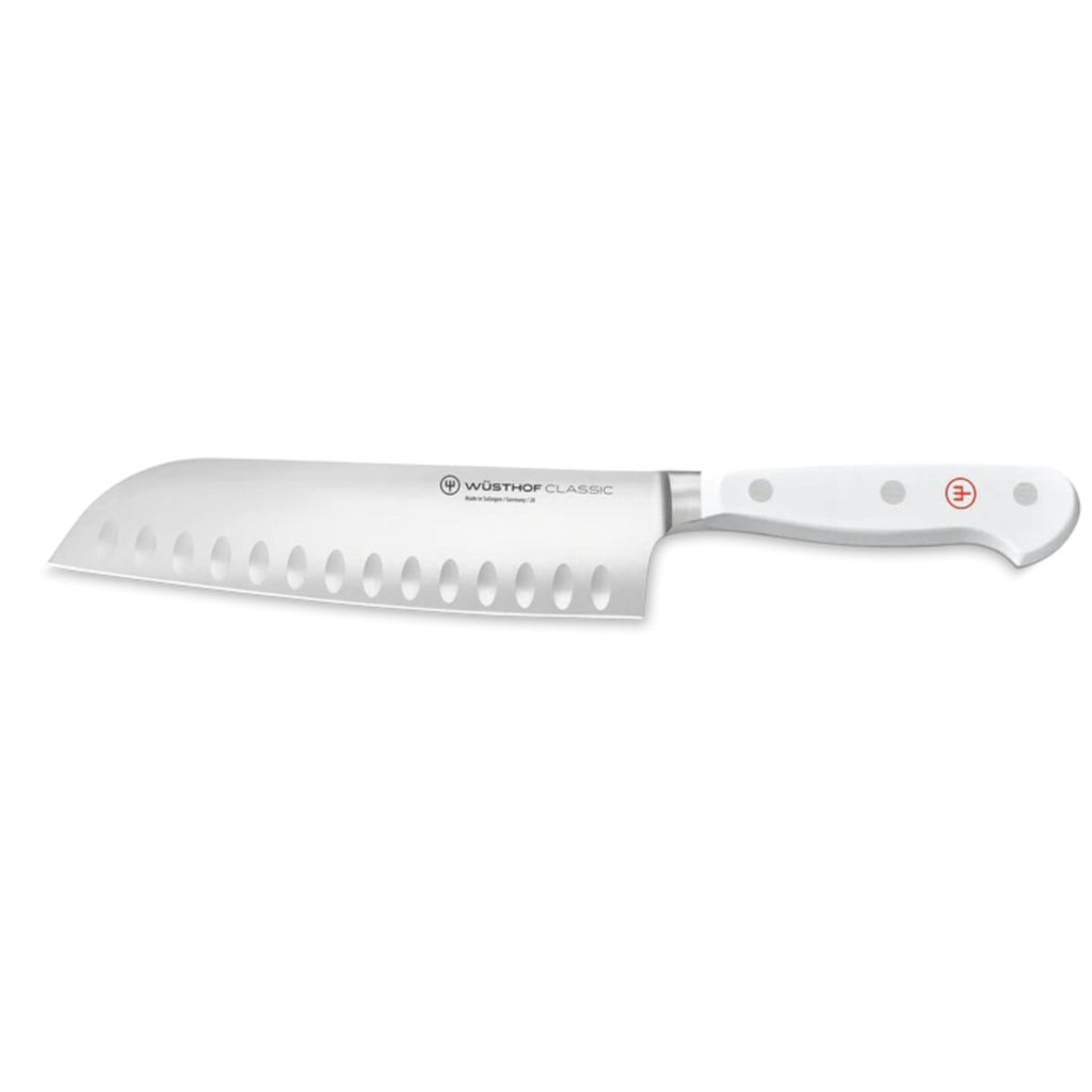 Wusthof Classic White Santoku with Hallow Edge Knife 17cm | Minimax