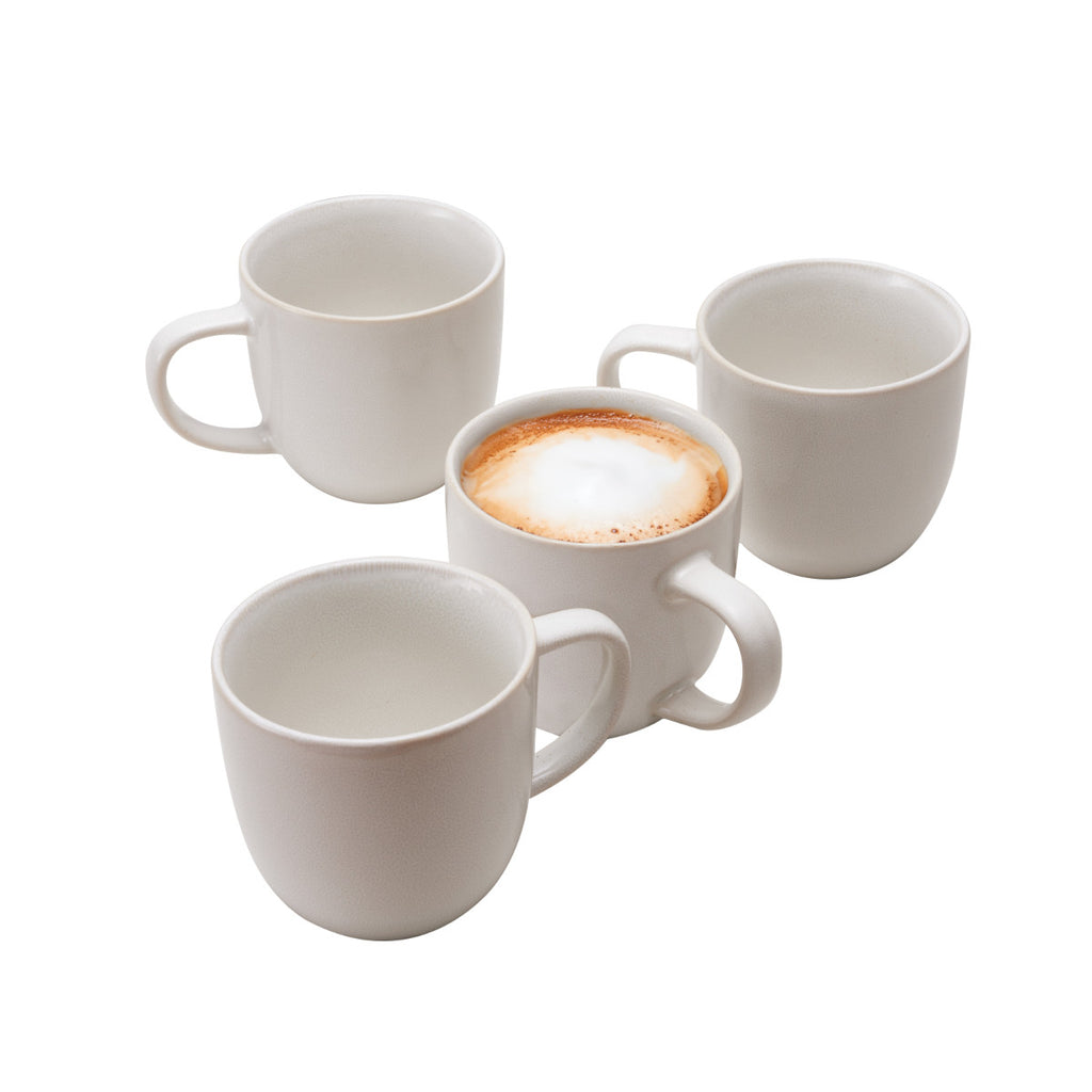 Casero Penn Pearl Mugs White 355ml (Set of 4) | Minimax
