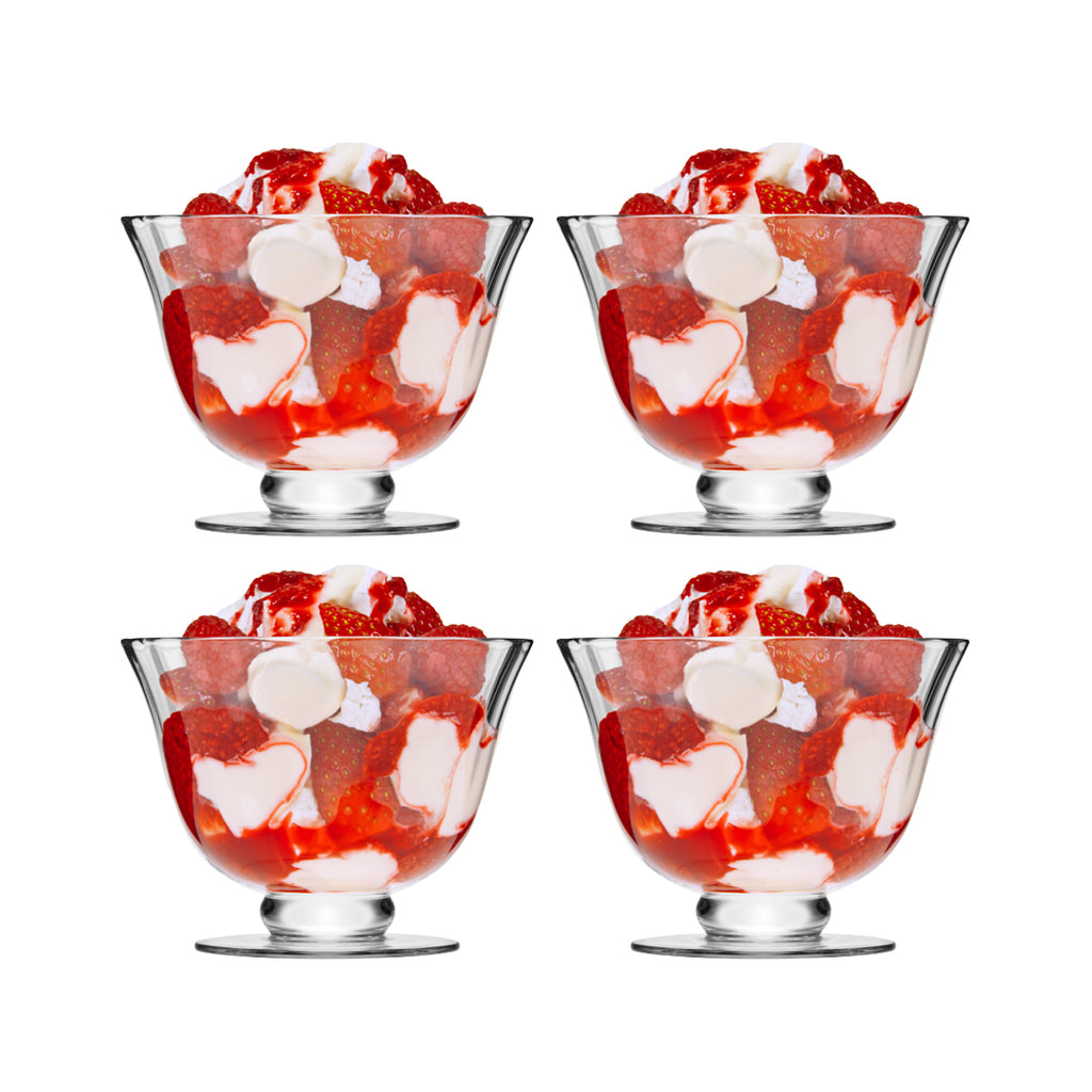 Casero Fluted Glass Coupe Dessert Bowl (Set of 4) | Minimax