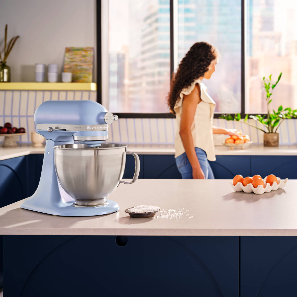 KitchenAid KSM195 Stand Mixer Blue Salt 4.7L | Minimax