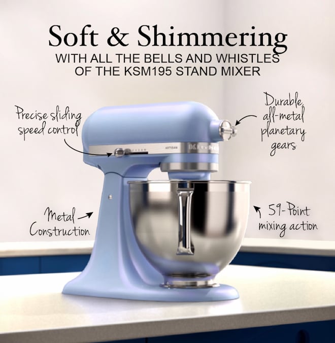 KitchenAid KSM195 Stand Mixer Blue Salt 4.7L | Minimax