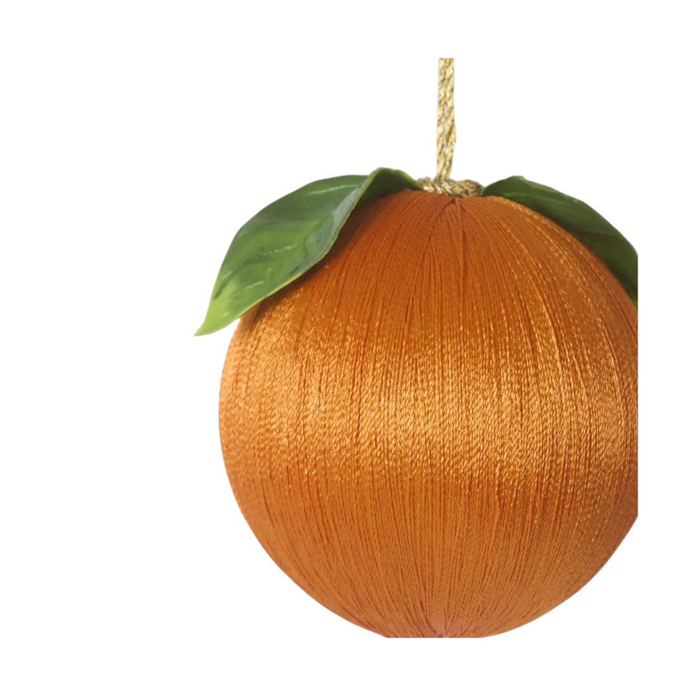 Vixen & Velvet La Dolce Vita Silk Fruit Bauble Orange 8cm | Minimax