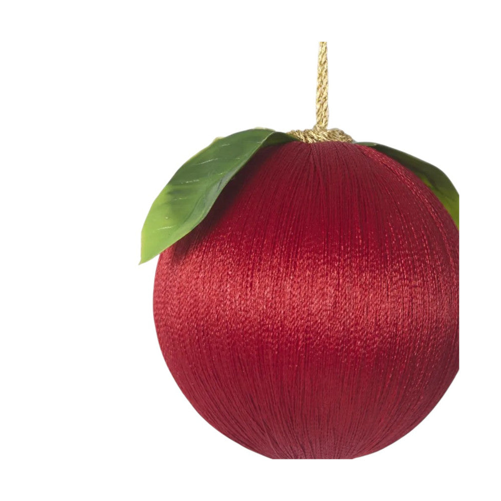 Vixen & Velvet La Dolce Vita Silk Fruit Bauble Red 8cm | Minimax