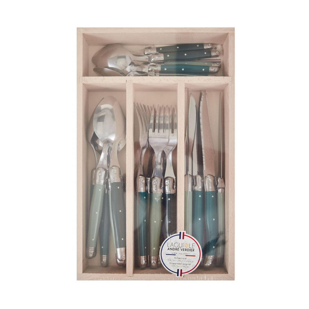 Laguiole Andre Verdier Debutant Cutlery Set Forest 24 Piece | Minimax