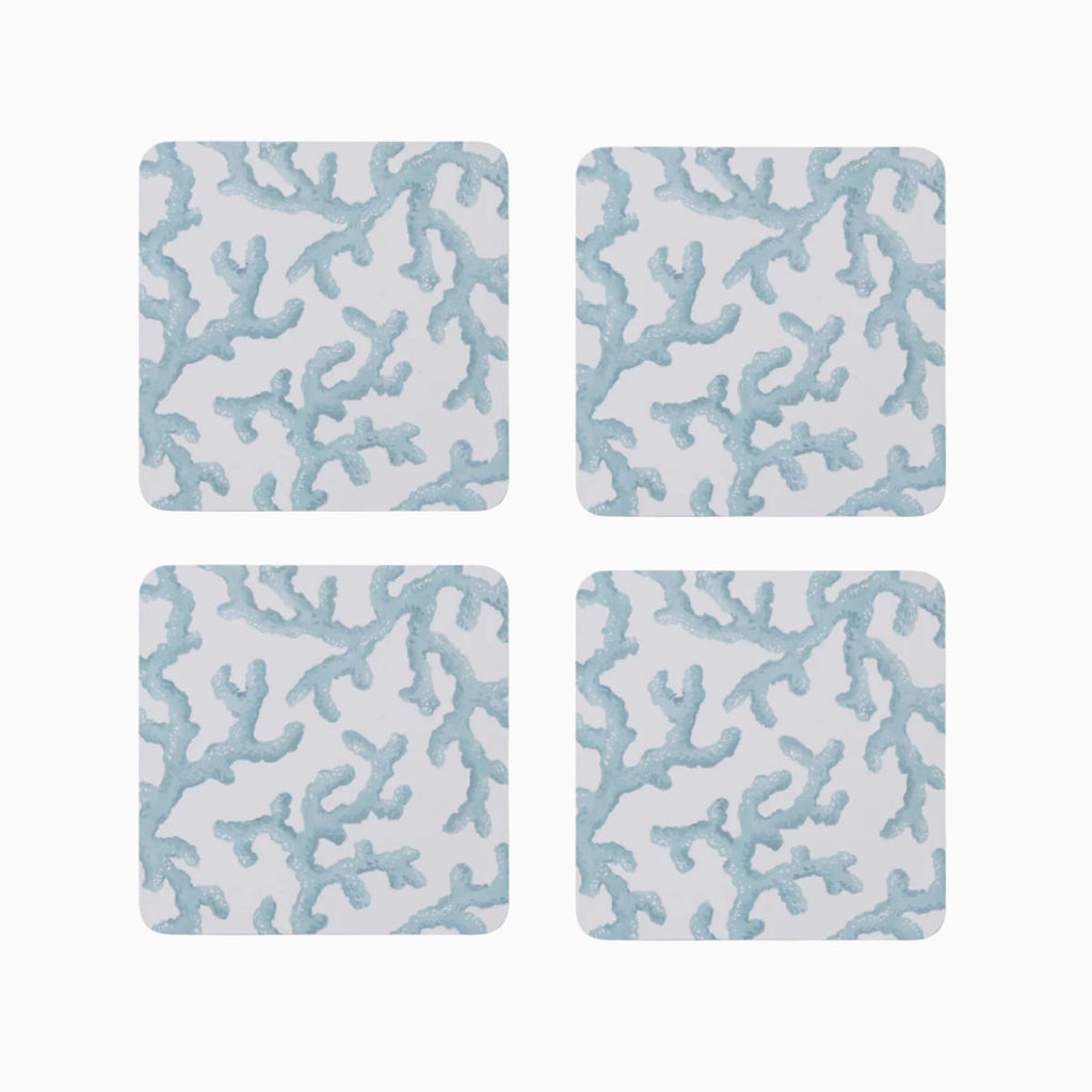 Madras Link Hayman Square Coaster Coral Set of 4 | Minimax