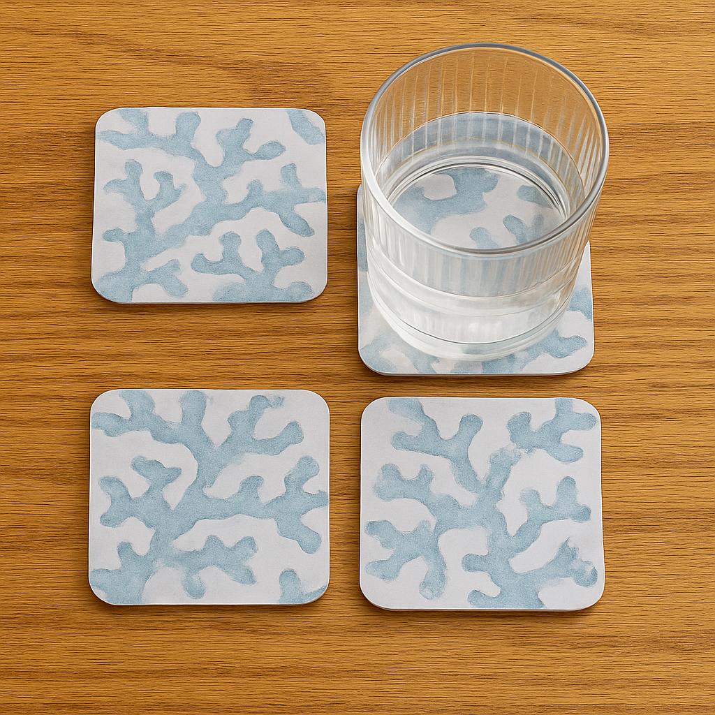 Madras Link Hayman Square Coaster Coral Set of 4 | Minimax