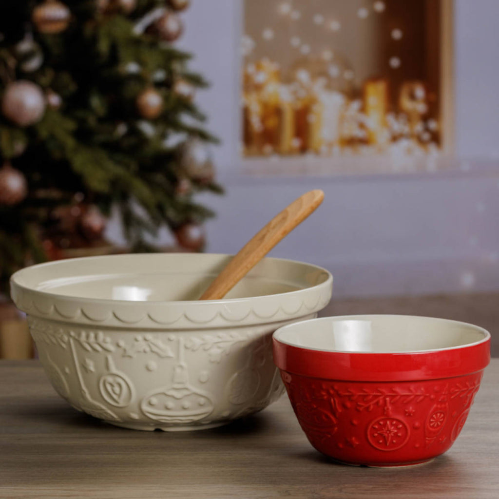 Mason Cash Merry & Bright Pudding Basin Red 900ml | Minimax