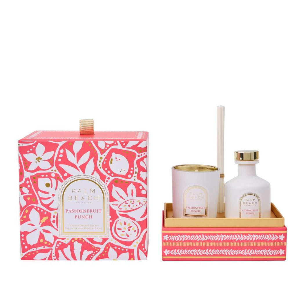 Palm Beach Collection Passionfruit Punch Mini Candle and Diffuser Set ...