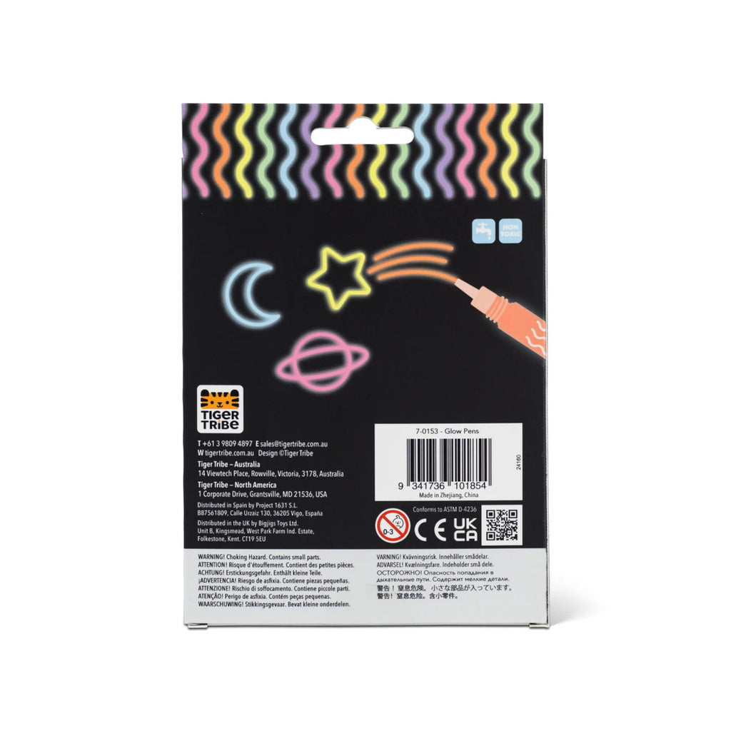 Tiger Tribe Glow Pens Pack of 6 | Minimax