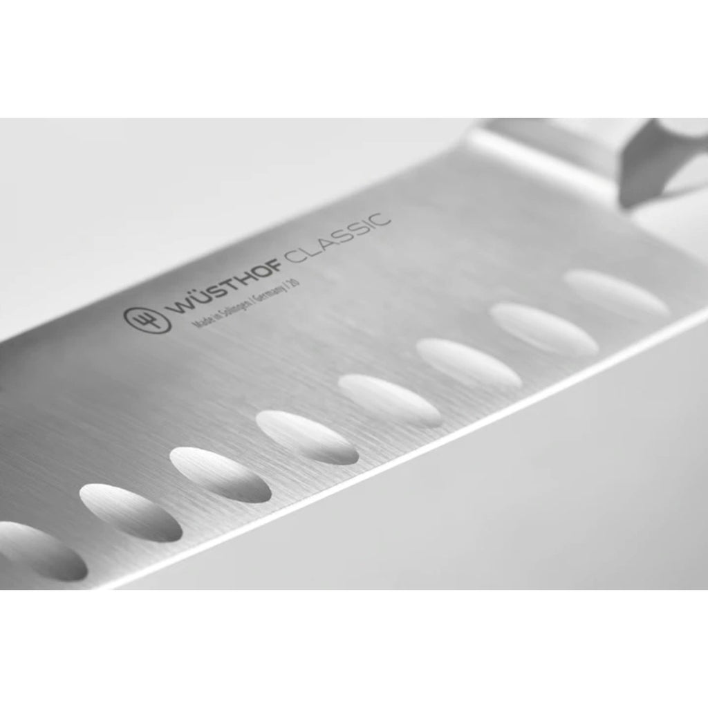Wusthof Classic White Santoku with Hallow Edge Knife 17cm | Minimax