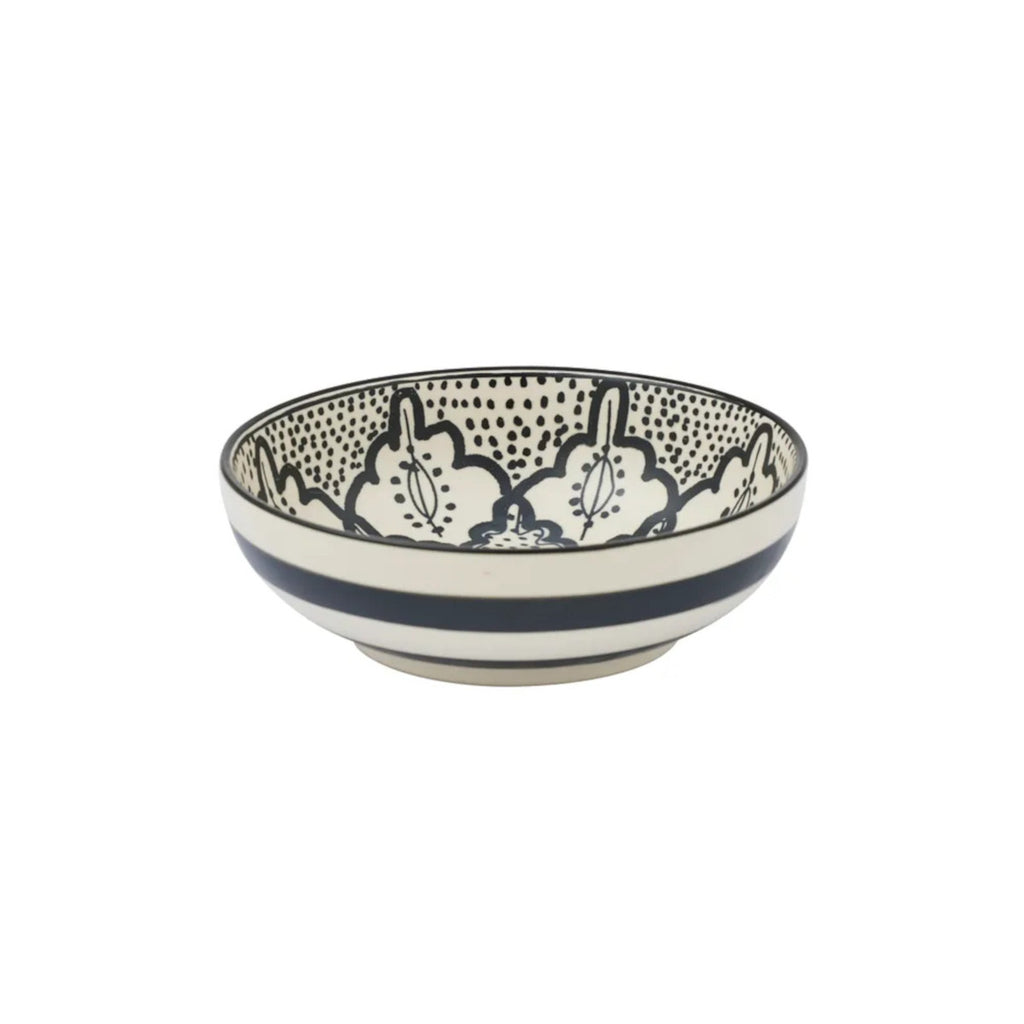 Aleah Ceramic Bowl Black & White 14cm | Minimax