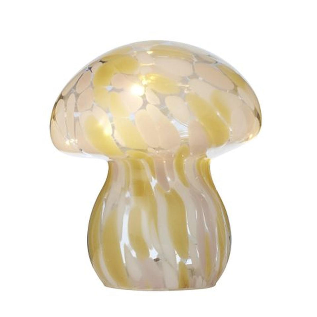 Coast to Coast Home Mushroom Glass LED Lamp Pink/Amber 16cm | Minimax