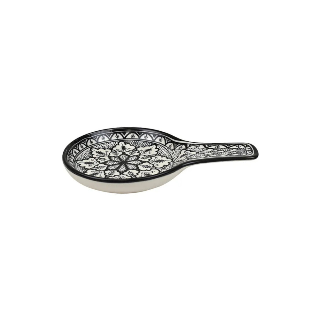 Aleah Ceramic Spoon Rest Black & White 14x22cm | Minimax