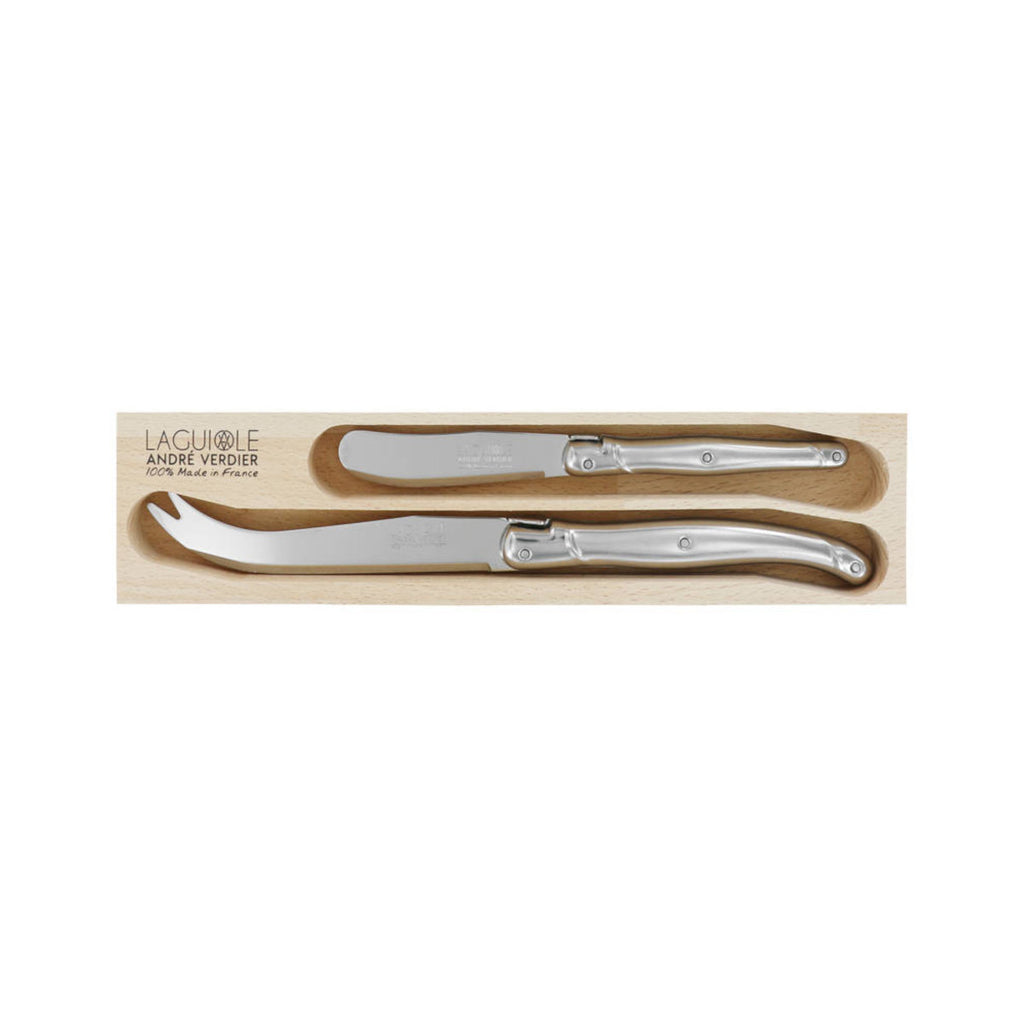 Laguiole Andre Verdier Debutant Cheese Knife Set Stainless Steel 2 ...