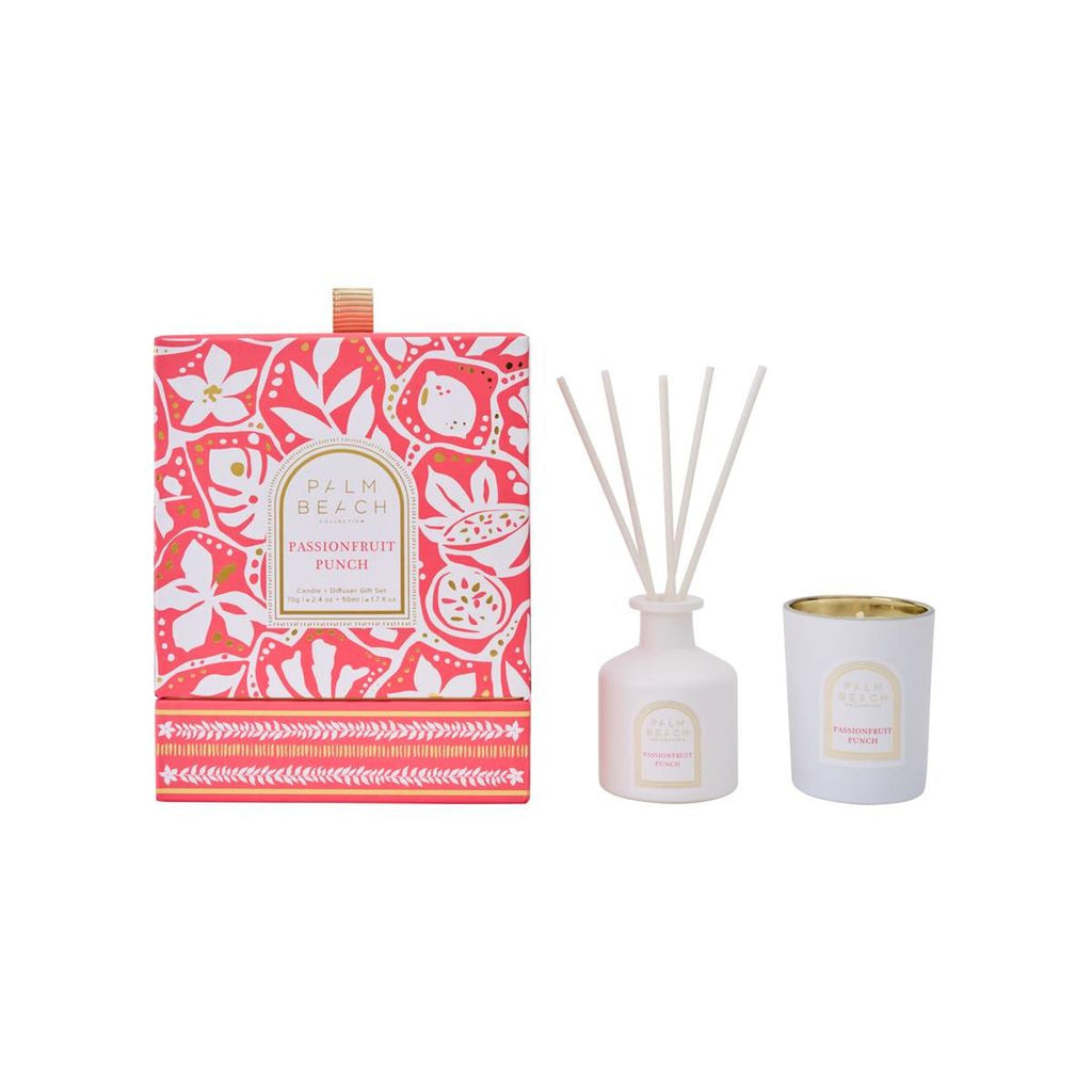 Palm Beach Collection Passionfruit Punch Mini Candle and Diffuser Set ...