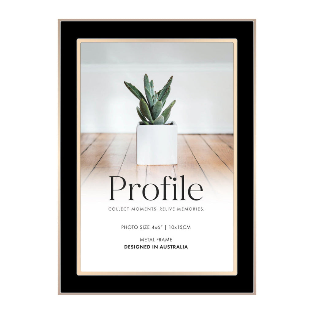 Profile Gold Frame Eternal Black and Rose Gold 10cm x 15cm | Minimax