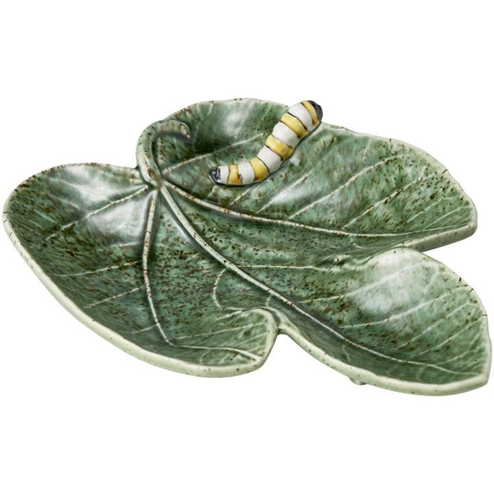 Bordallo Pinheiro Leaf with Caterpillar 18.5cm Plate | Minimax