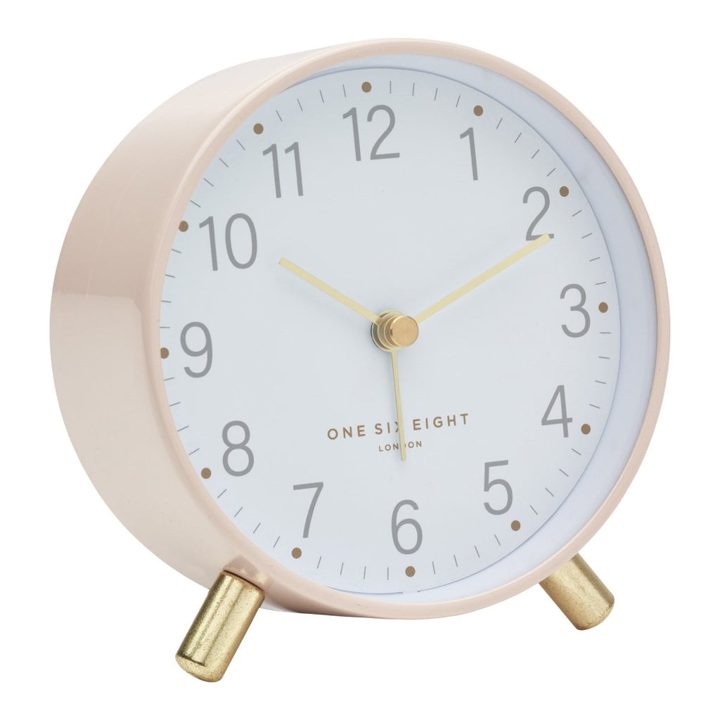 One Six Eight London Maisie Alarm Clock Blush and White | Minimax