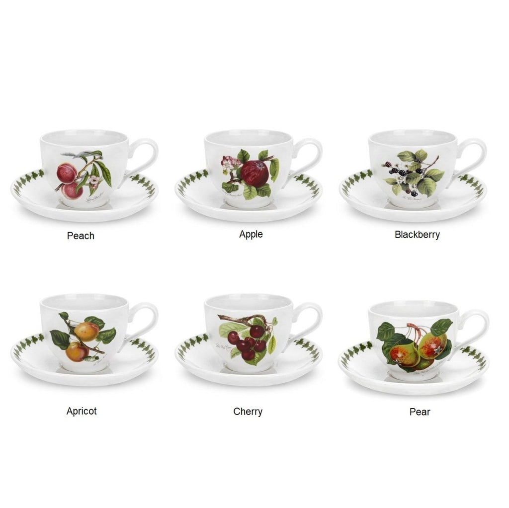 Portmeirion Pomona Tea Cup and Saucer Set Assorted 200ml | Minimax